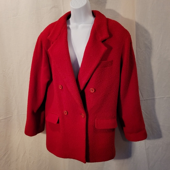 Peabody House | Jackets & Coats | Vtg Peabody House Red Wool Blend ...